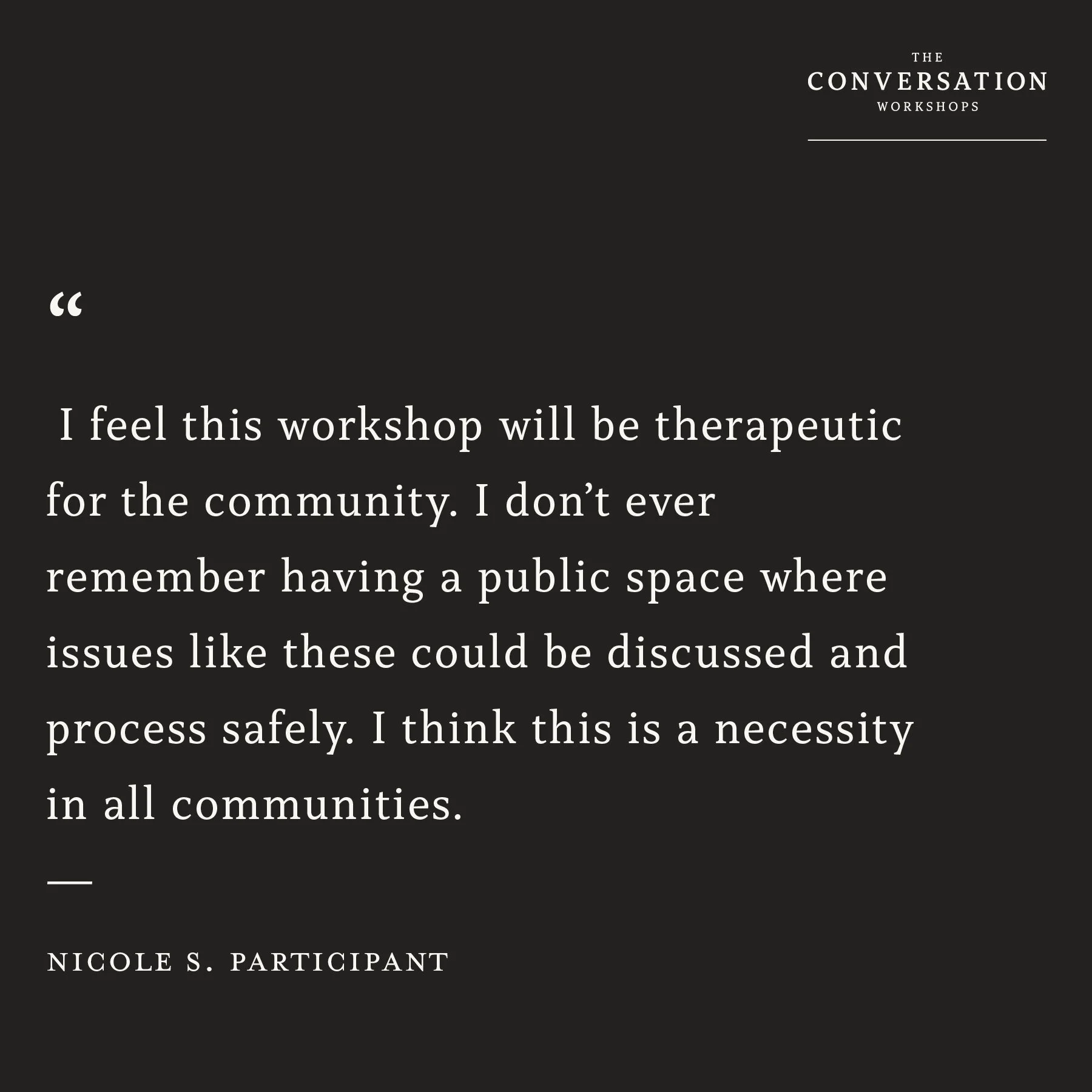 Online Course — The Conversation Workshops