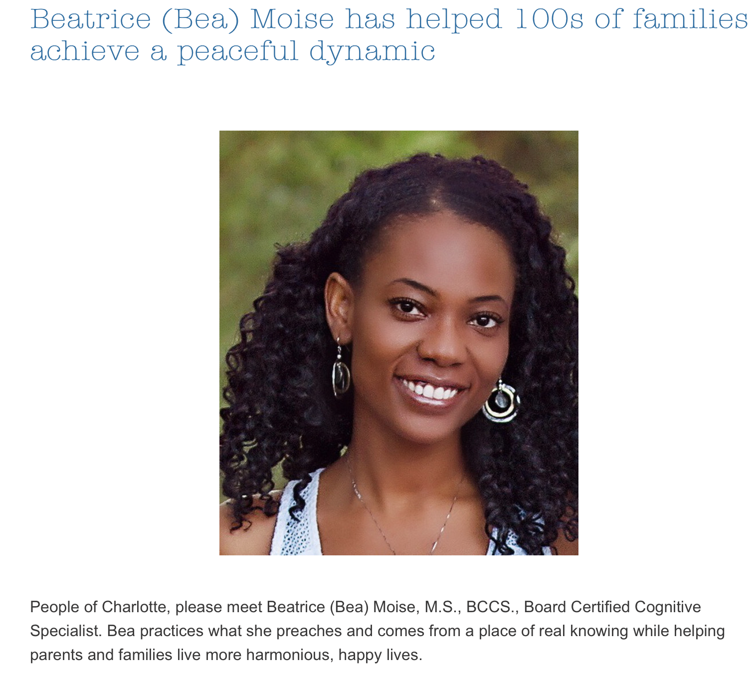Welcome — Beatrice Moise