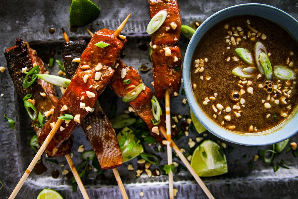 Wild BC Sockeye Salmon Satay with Peanut Sauce — BC Salmon