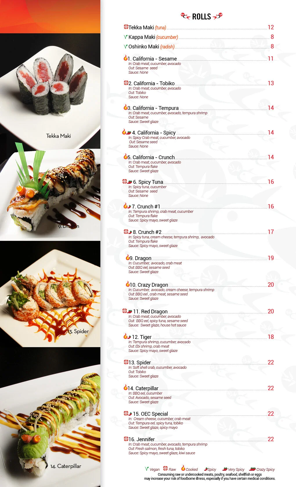Menu — OEC Revolving Sushi