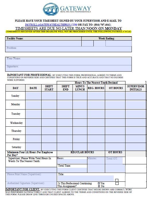 Employees — Gateway Healthcare Professionals