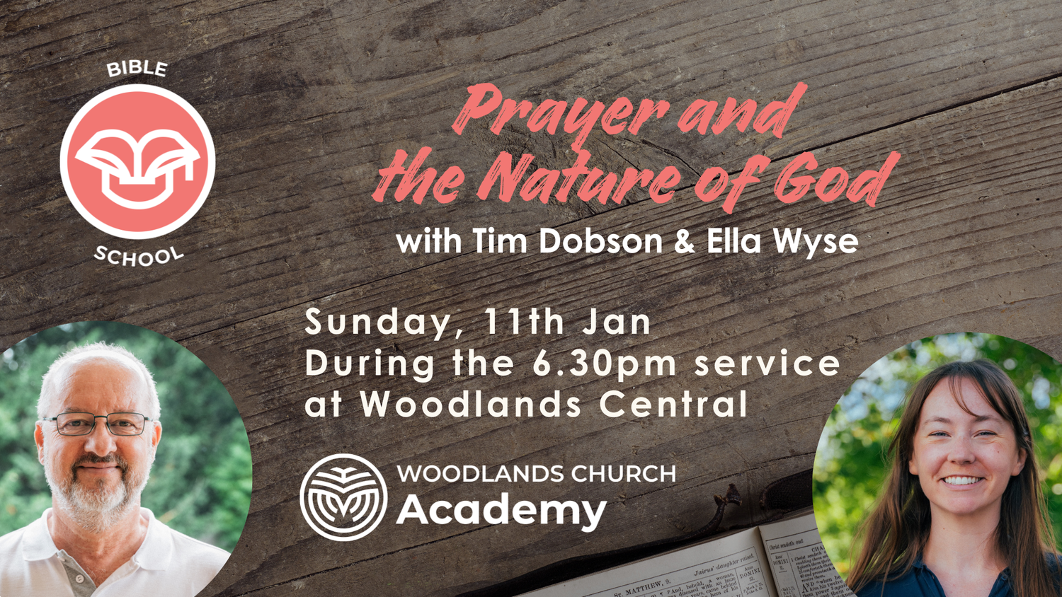 January Bible School - "Prayer and the Nature of God" with Tim Dobson ...