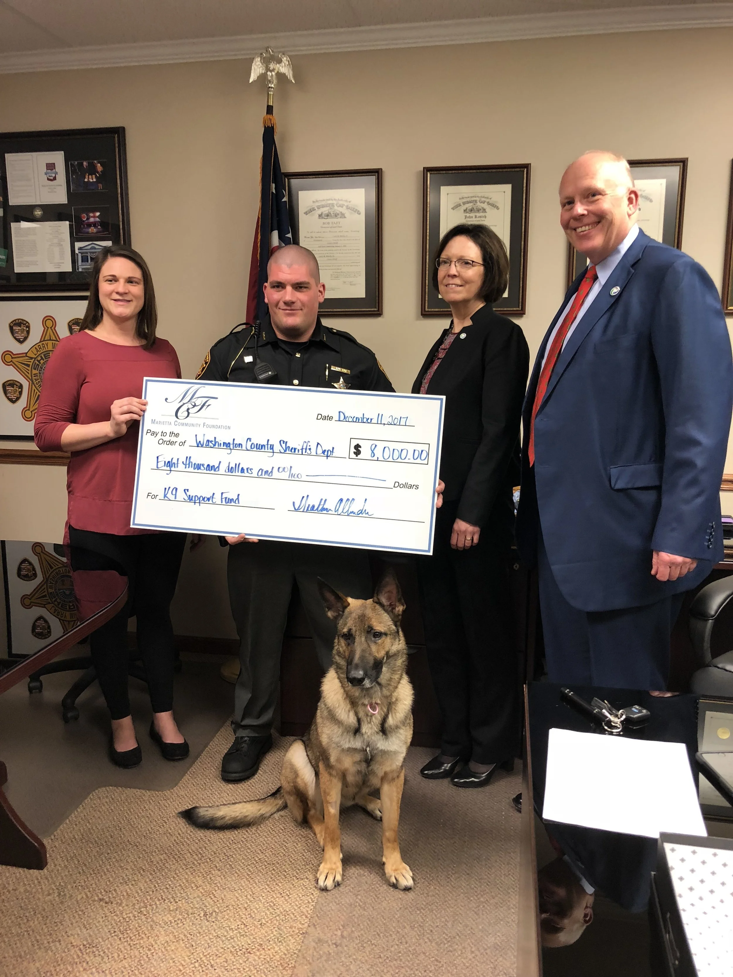 Peoples Bank Helps Purchase New K-9 — Marietta Community Foundation