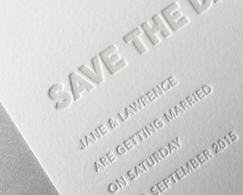 Embossed Wedding Stationery