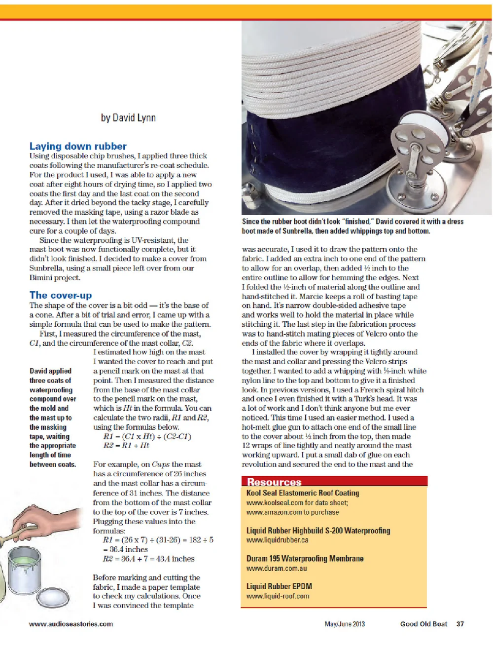 Making a Mast Boot — Just a Little Further