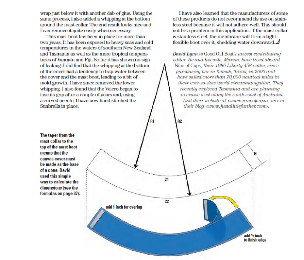 Making a Mast Boot — Just a Little Further