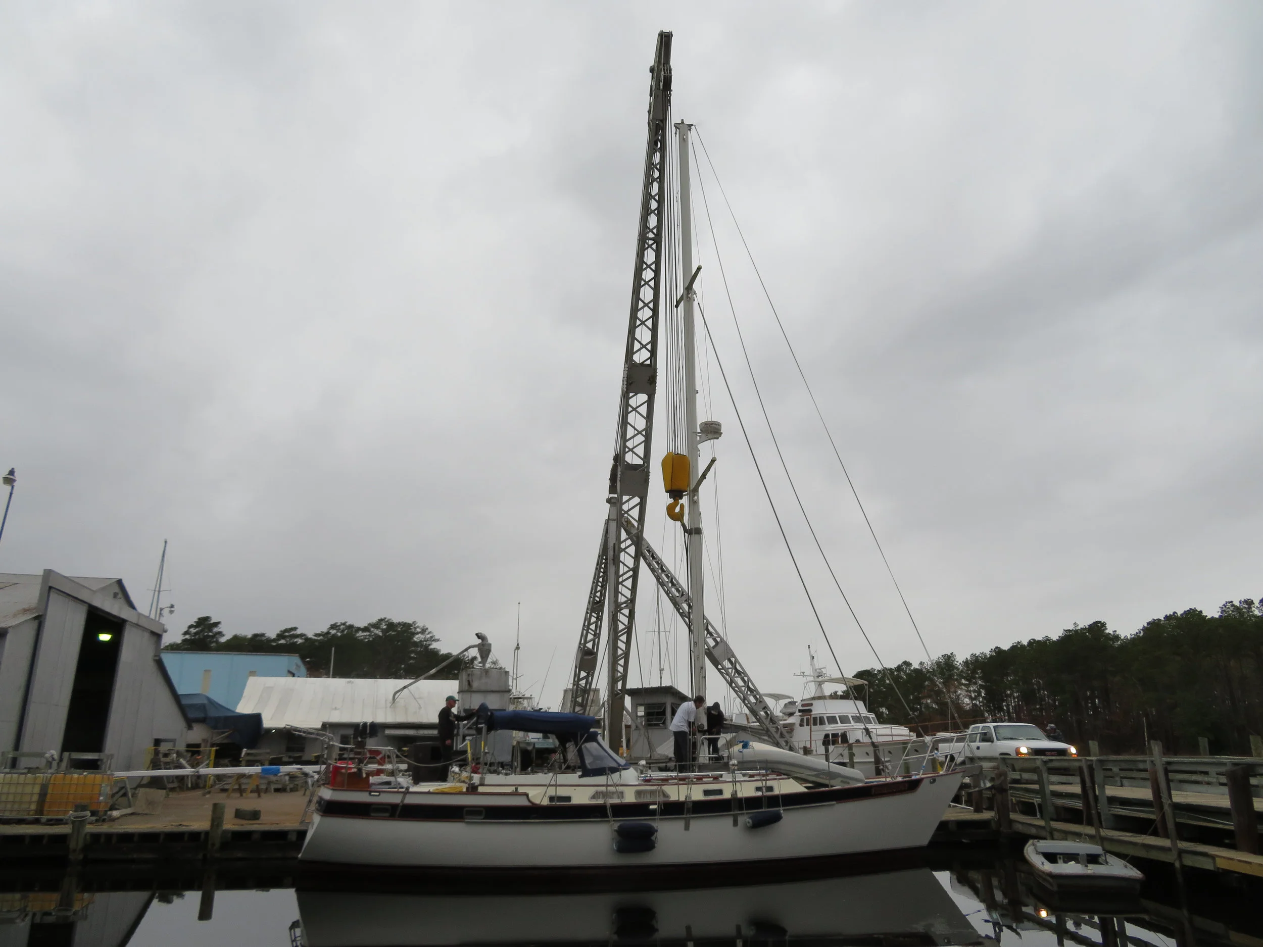 Blue View - 10 Steps to Prep a Mast for Unstepping — Just a Little Further