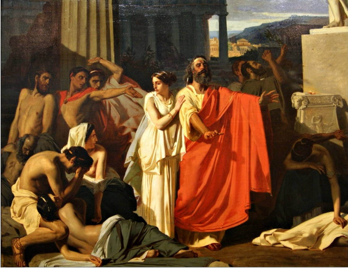 Antigone And Creon Painting