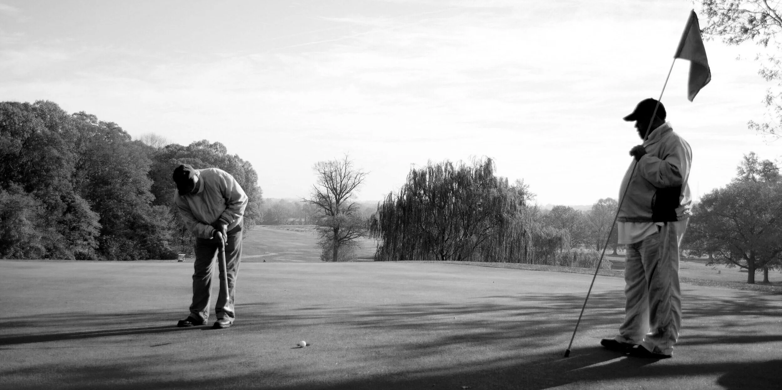 Golf Course Black And White