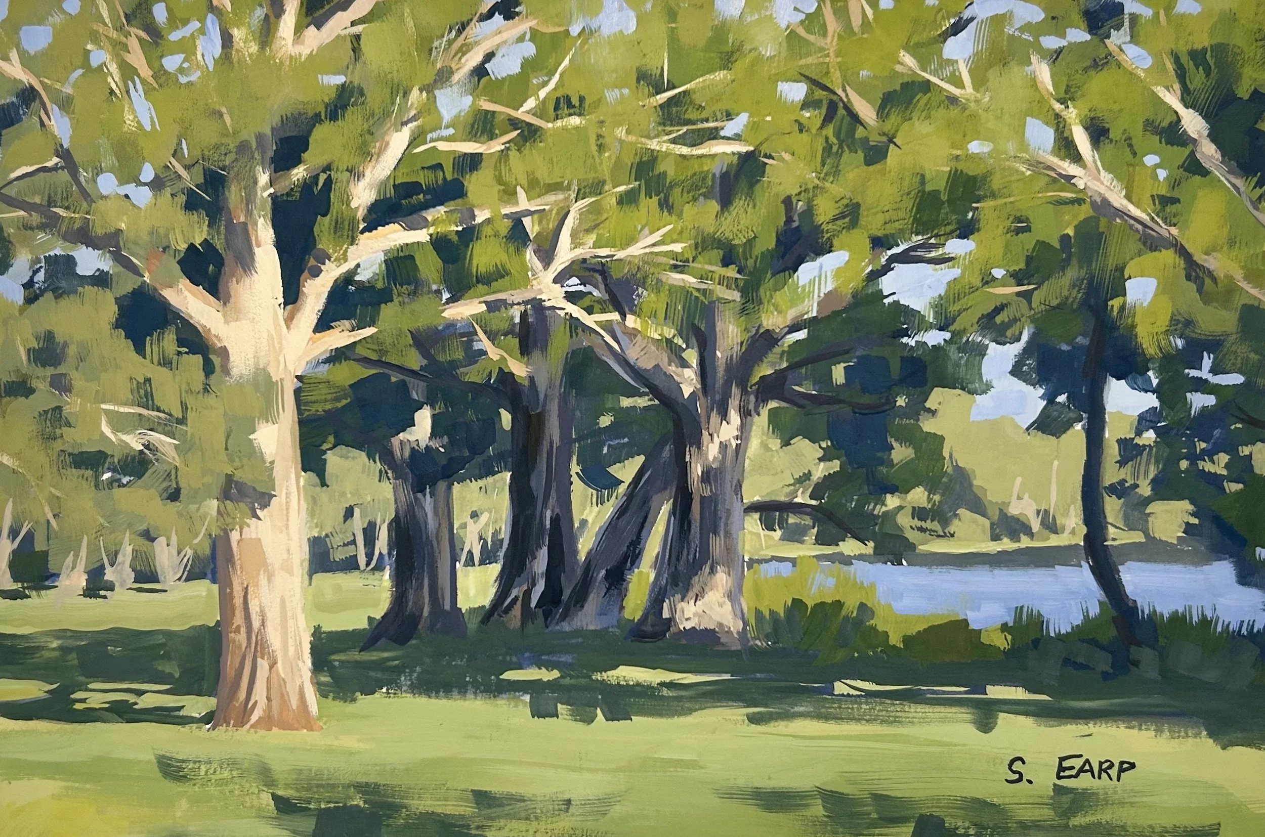 How to Paint Australian Trees in Gouache — Samuel Earp Artist