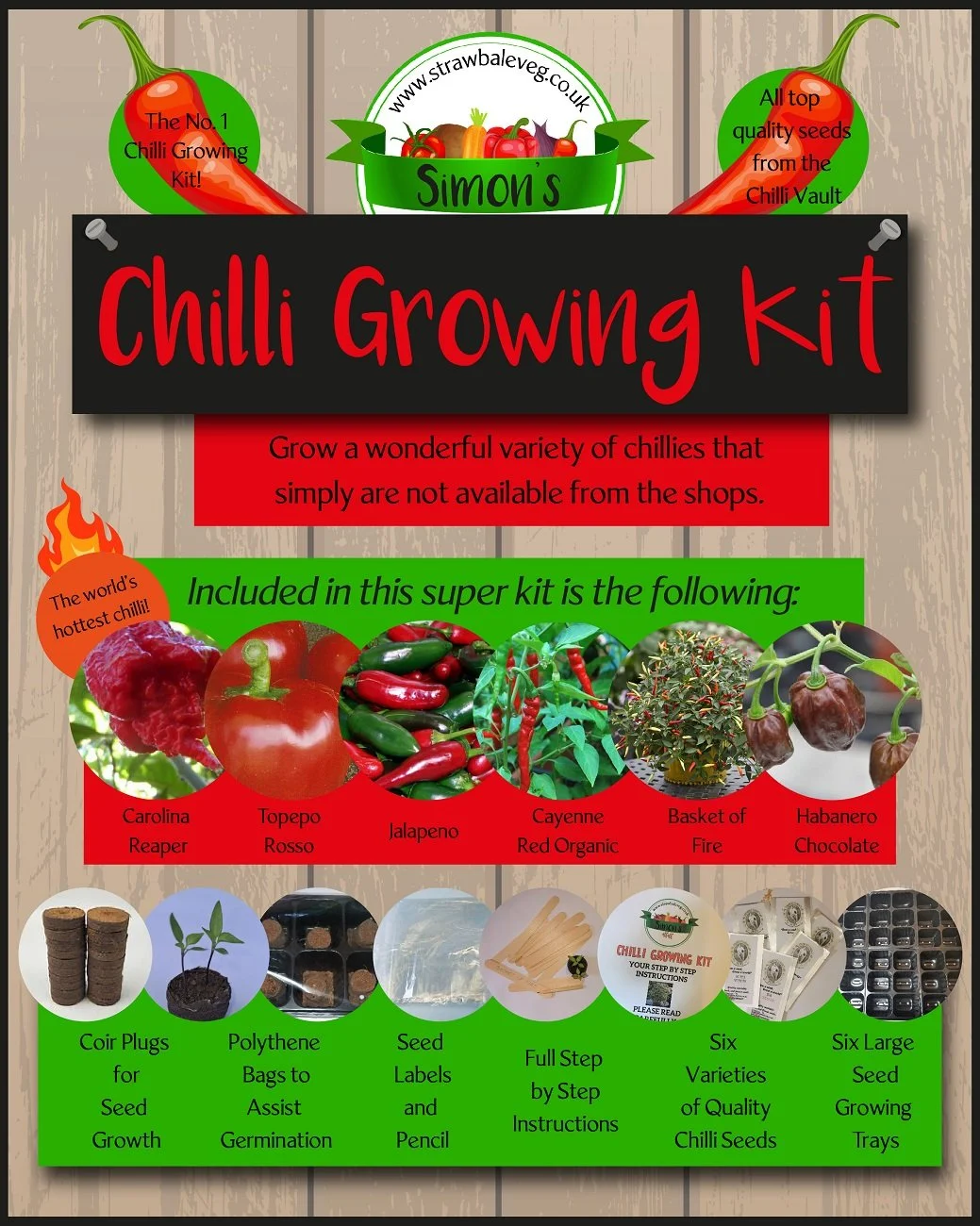 Six varieties of chilli to grow with this all-inclusive kit ...