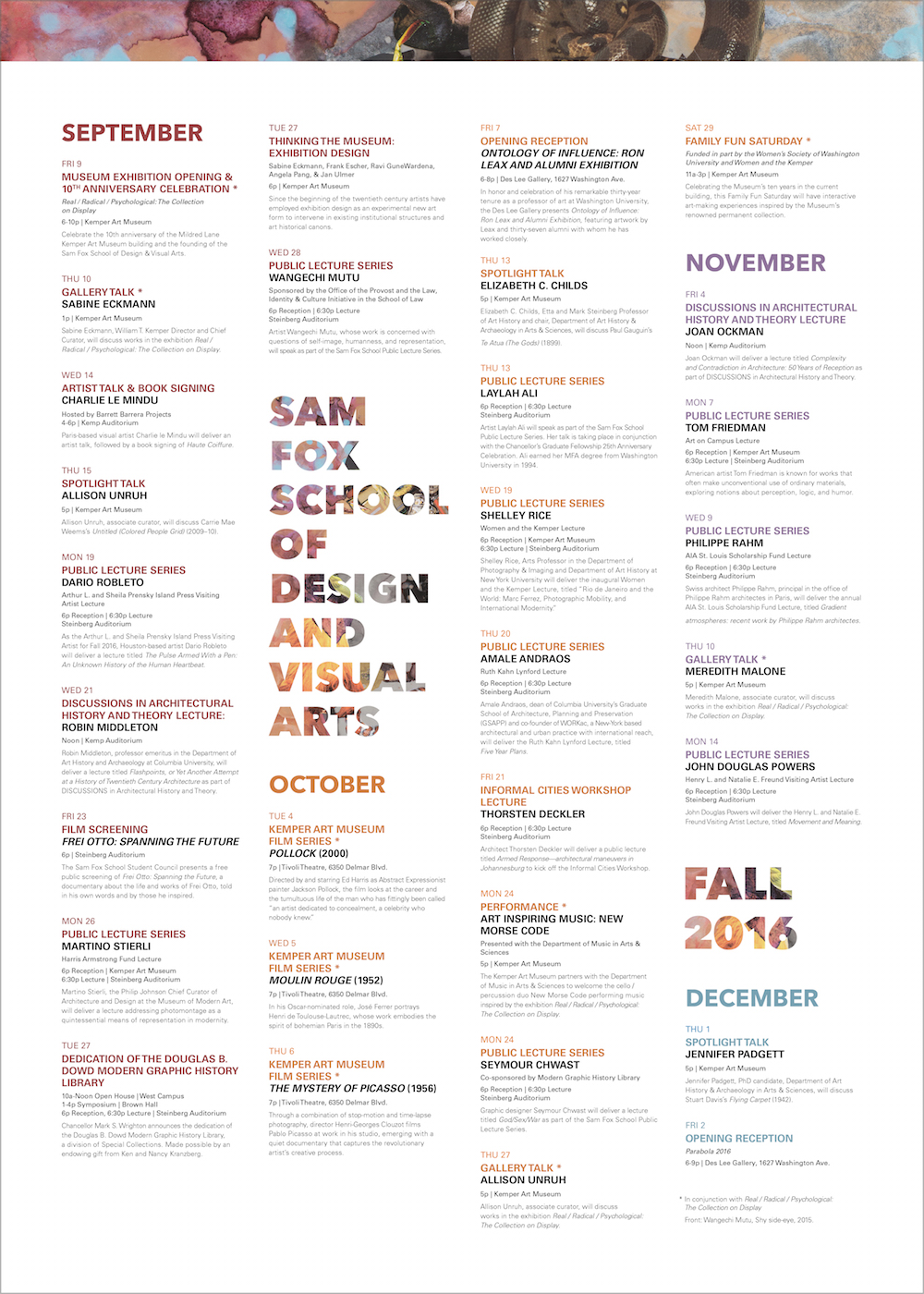 Sam Fox Calendar — Madison Yang