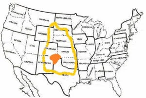 The Great Depression Dust Bowl Map