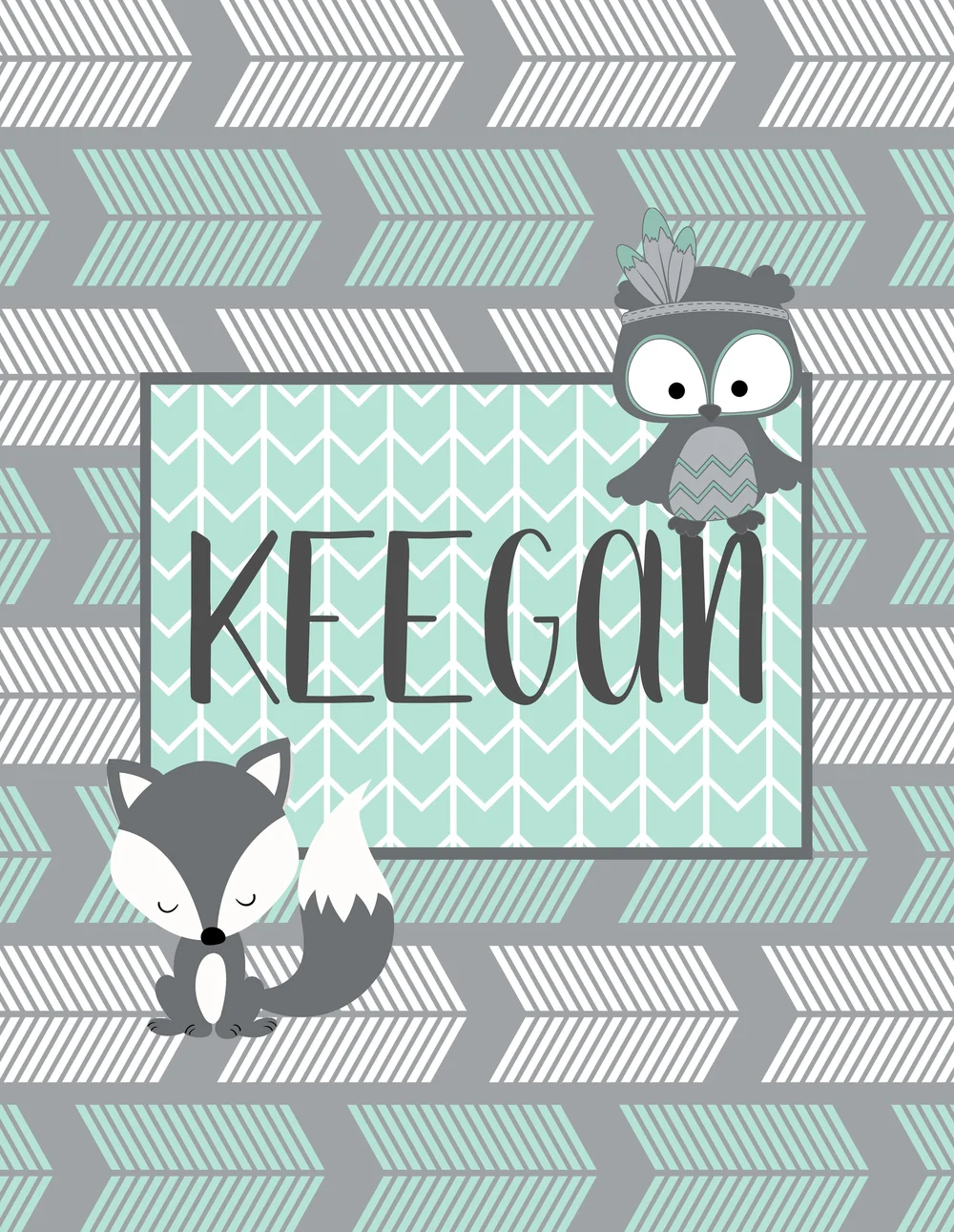 Chevron Background With Owl