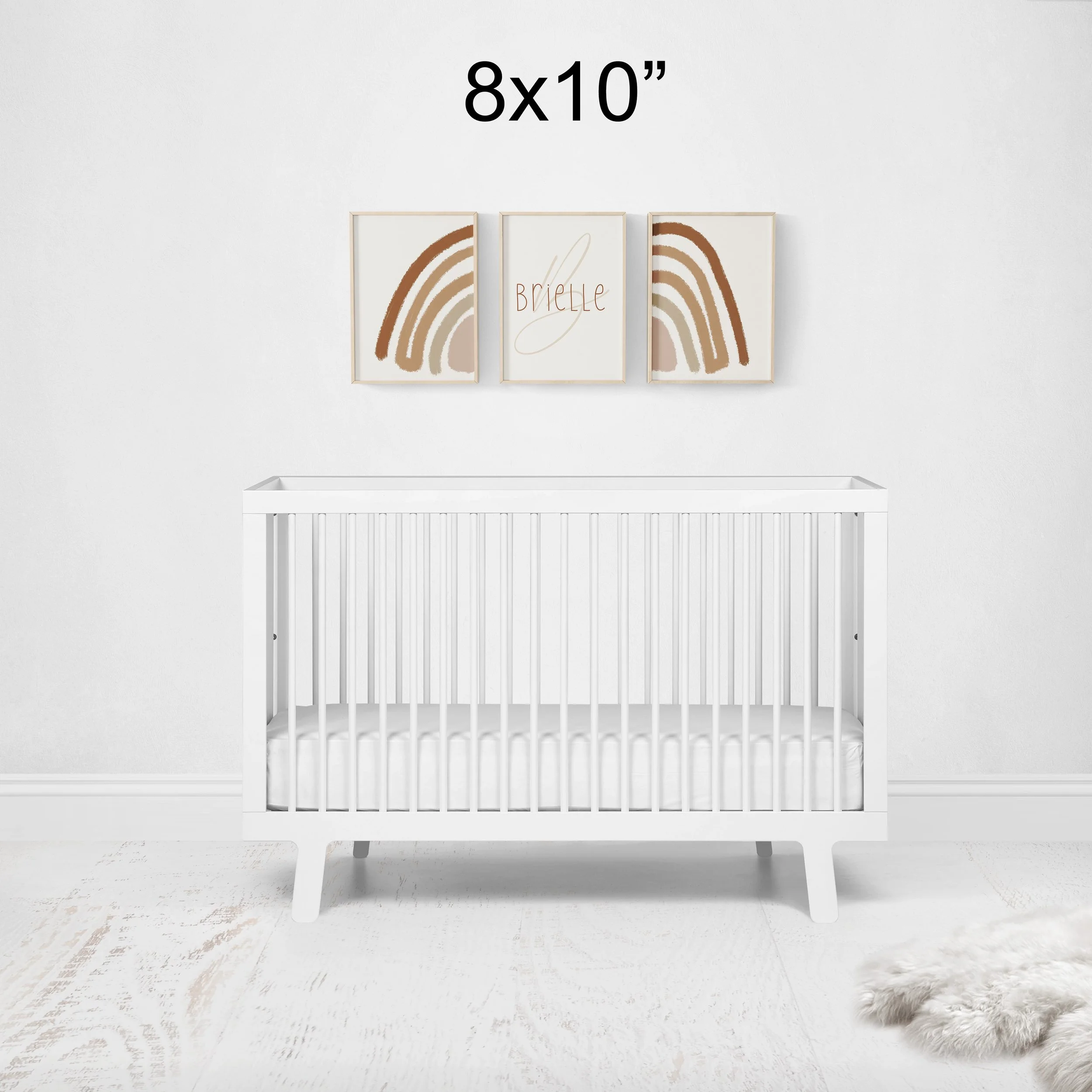 Modern Boho Rainbow 3-Piece Art Print — Alphadorable | Custom nursery ...