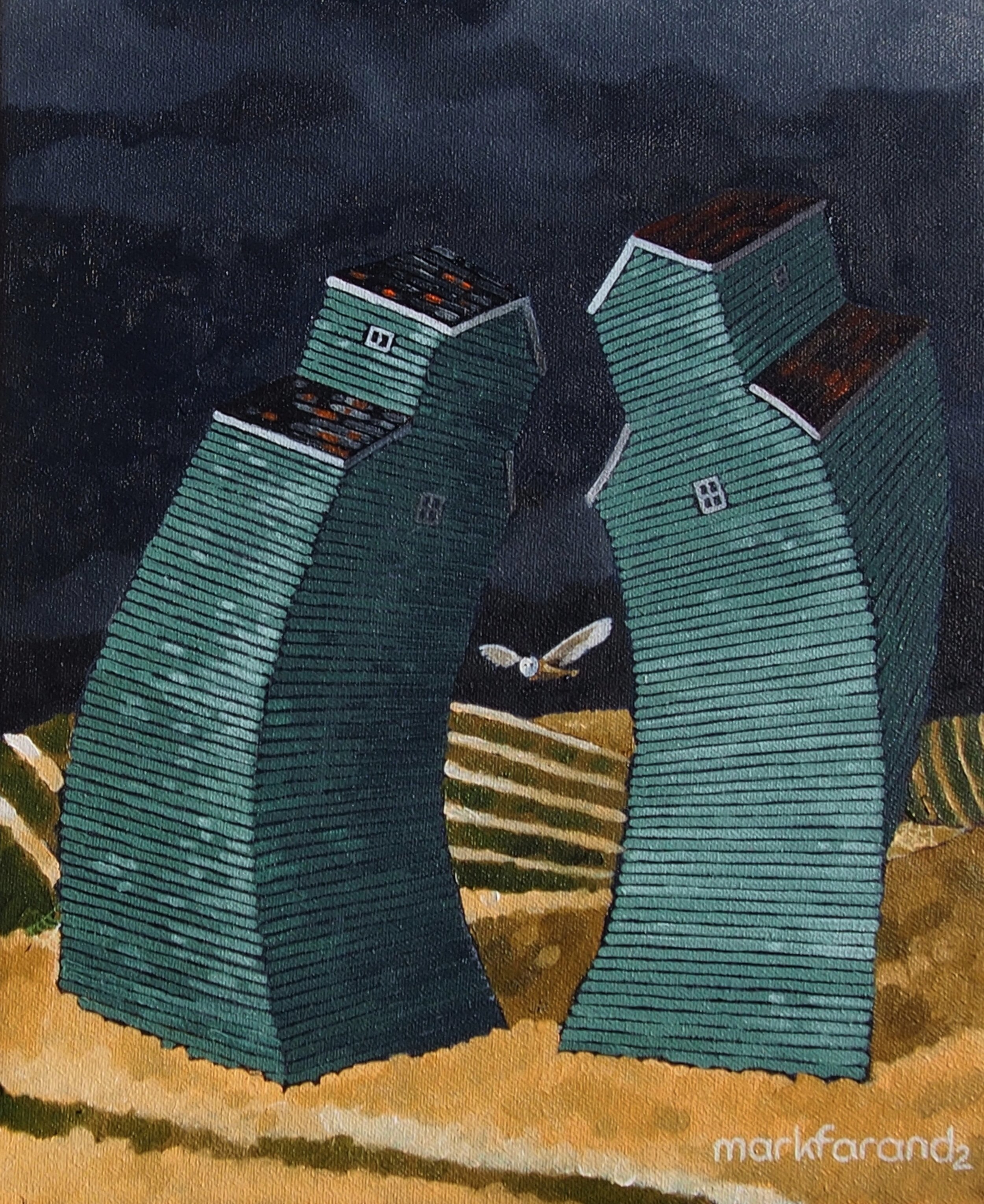 Past Works — Mark Farand - Oil Paintings on Canvas + on Scroll Cut Wood