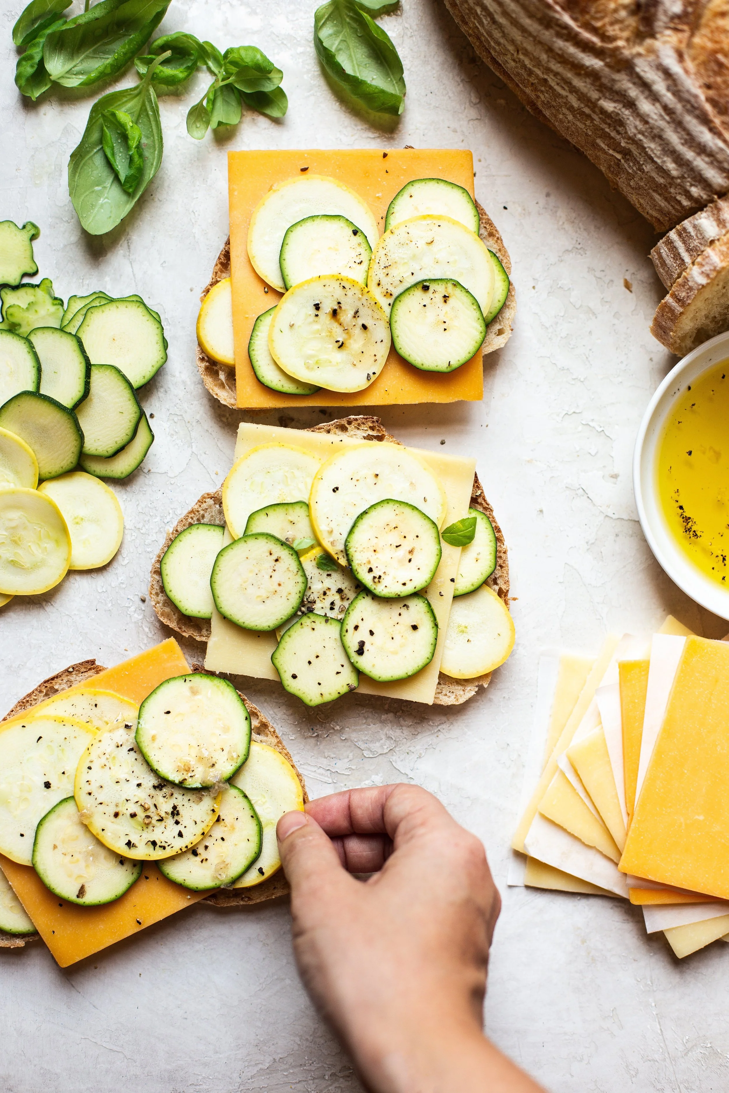 Summer Squash Grilled Cheese Toasties with Fresh Tomato Dipping Sauce ...