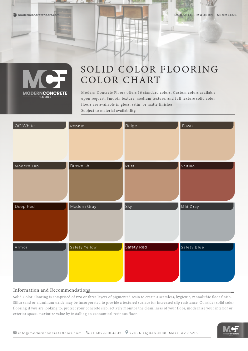 Solid Color Flooring — Durable. Modern. Seamless.
