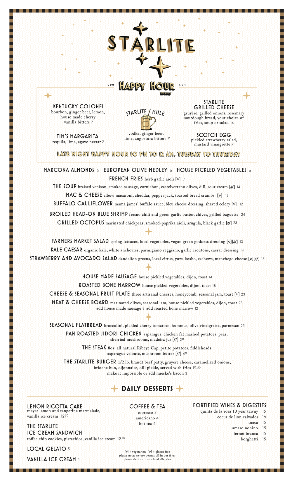 DINNER — Starlite