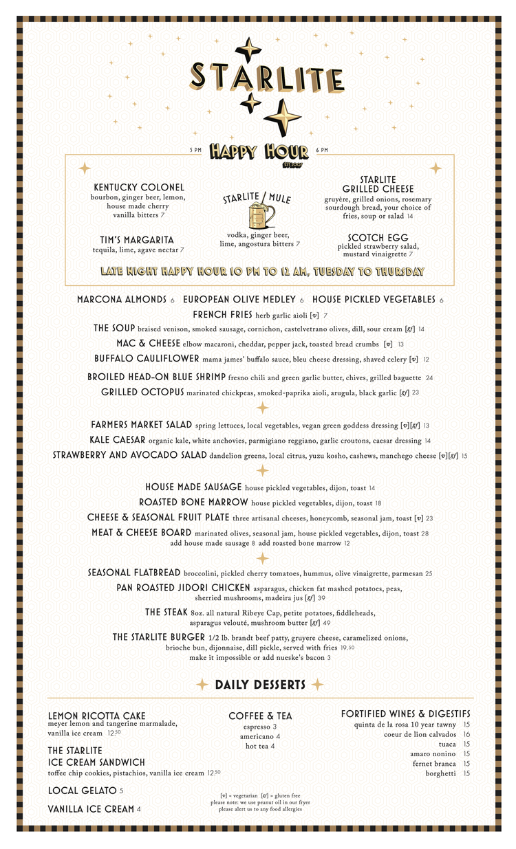 DINNER — Starlite