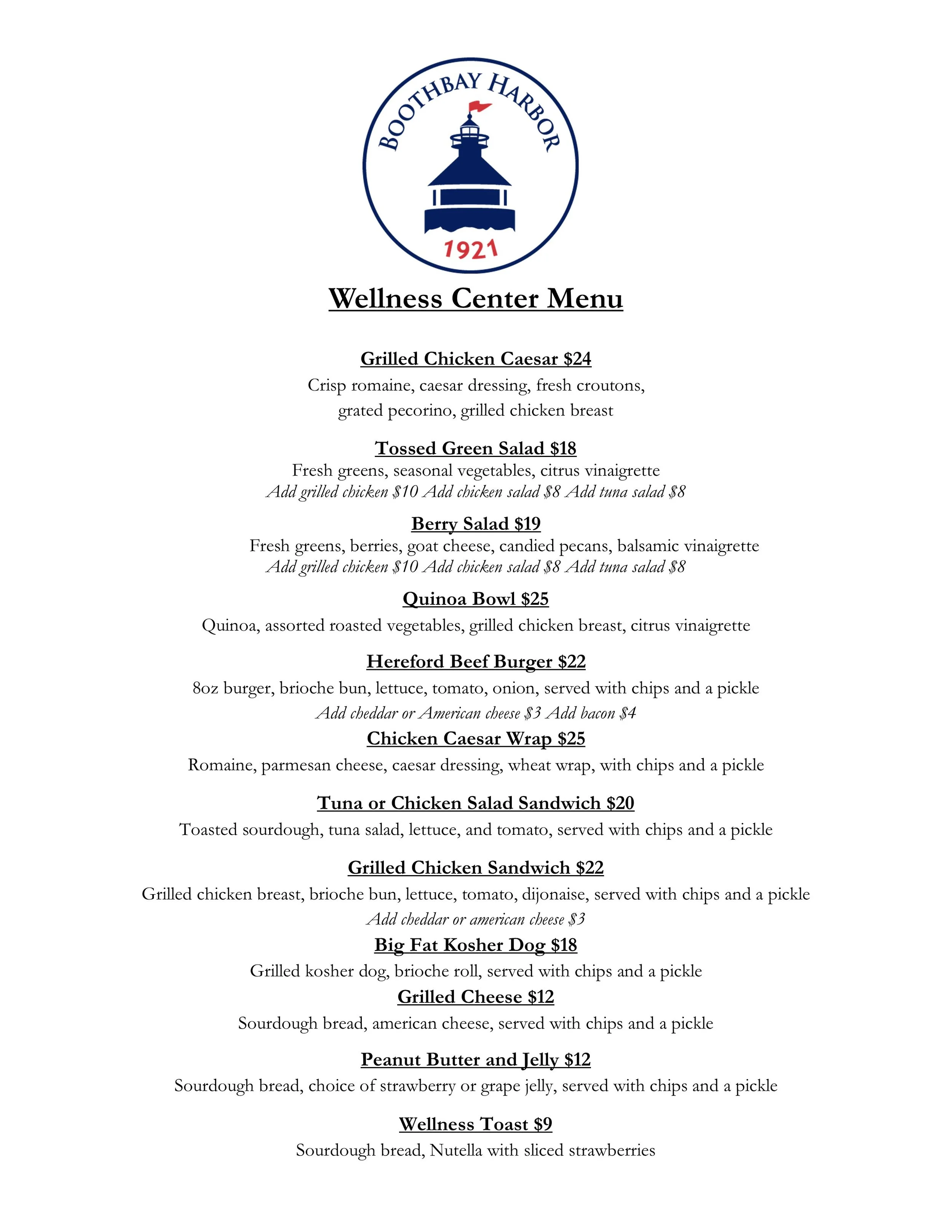Poolside Bar & Grill — Boothbay Harbor Country Club
