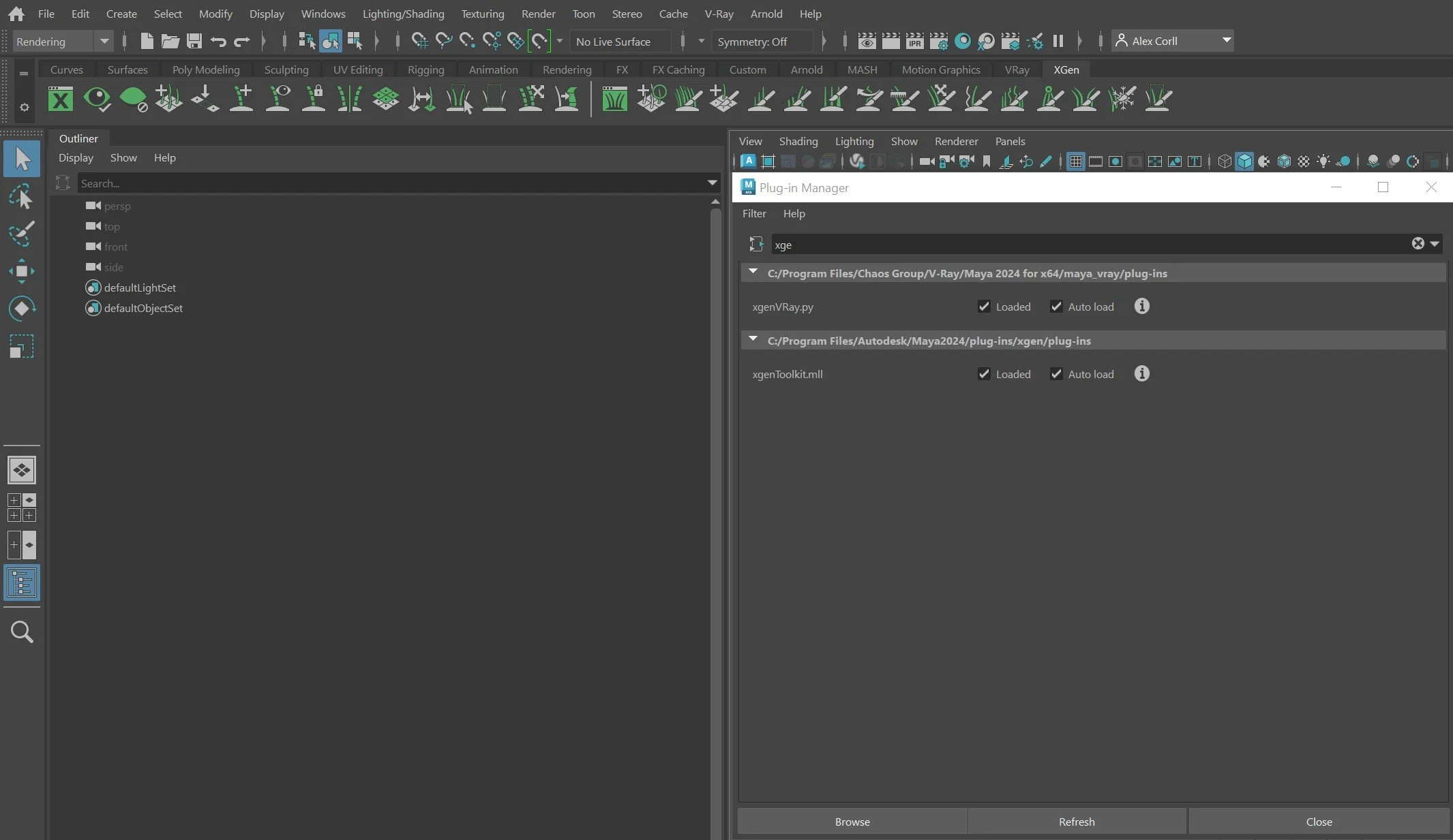 XGen in VRay 6 and Maya 2024: Part One — alex corll