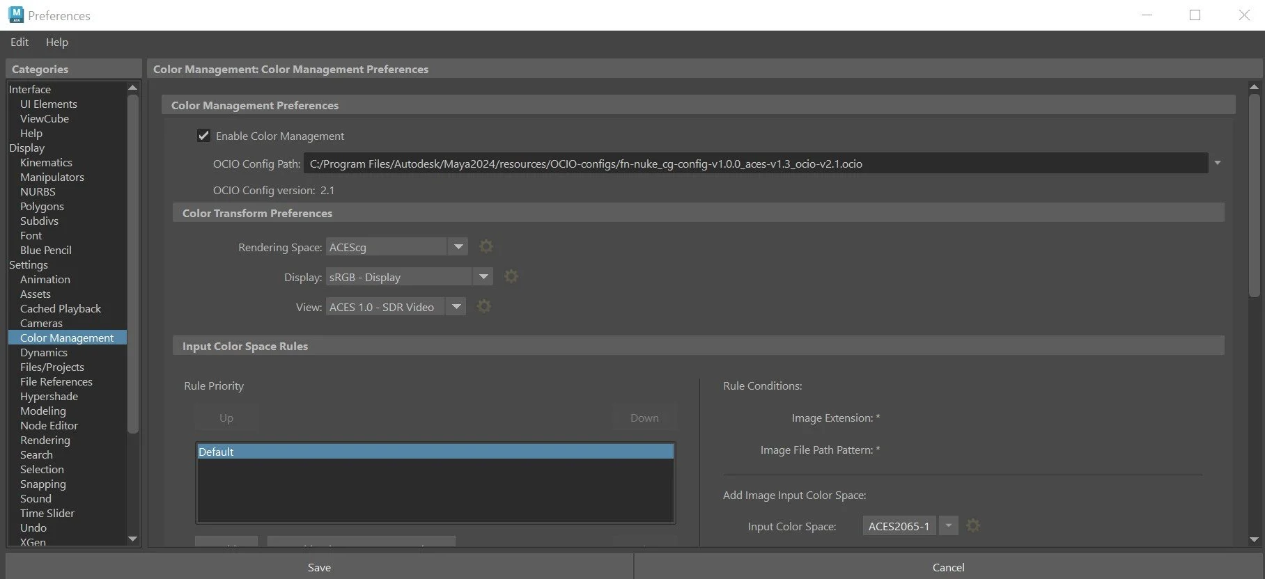 ACES 1.3 vs Linear to sRGB — alex corll