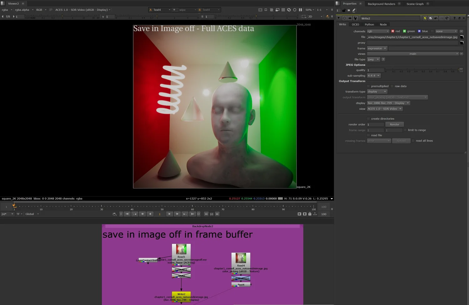 ACES 1.3 vs Linear to sRGB — alex corll