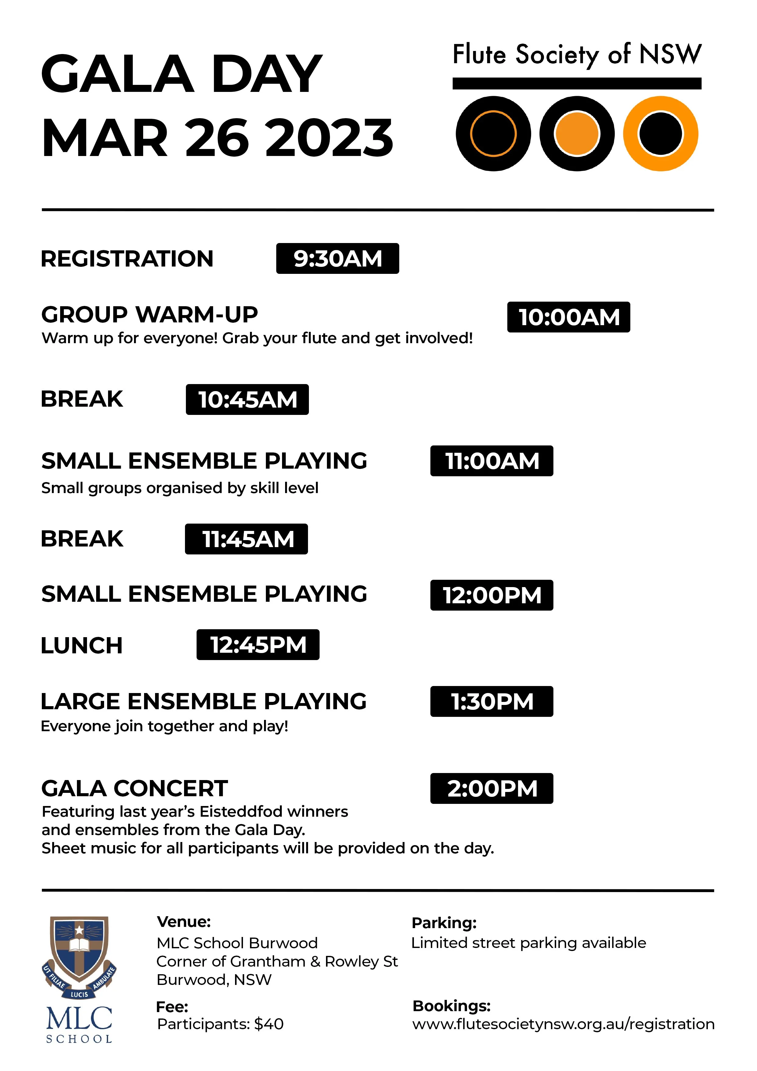 Gala Day — Flute Society of NSW