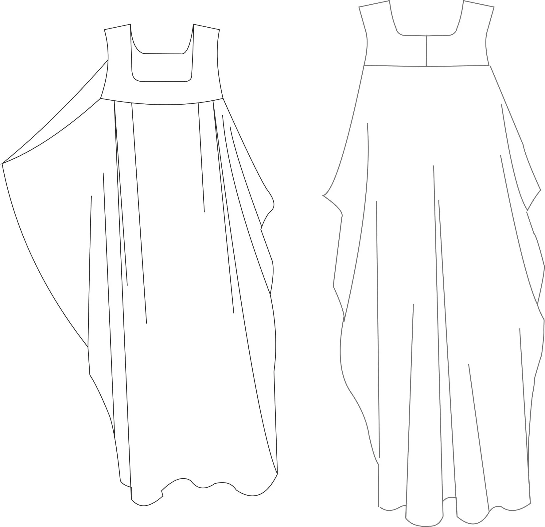Draped Dress Sketch