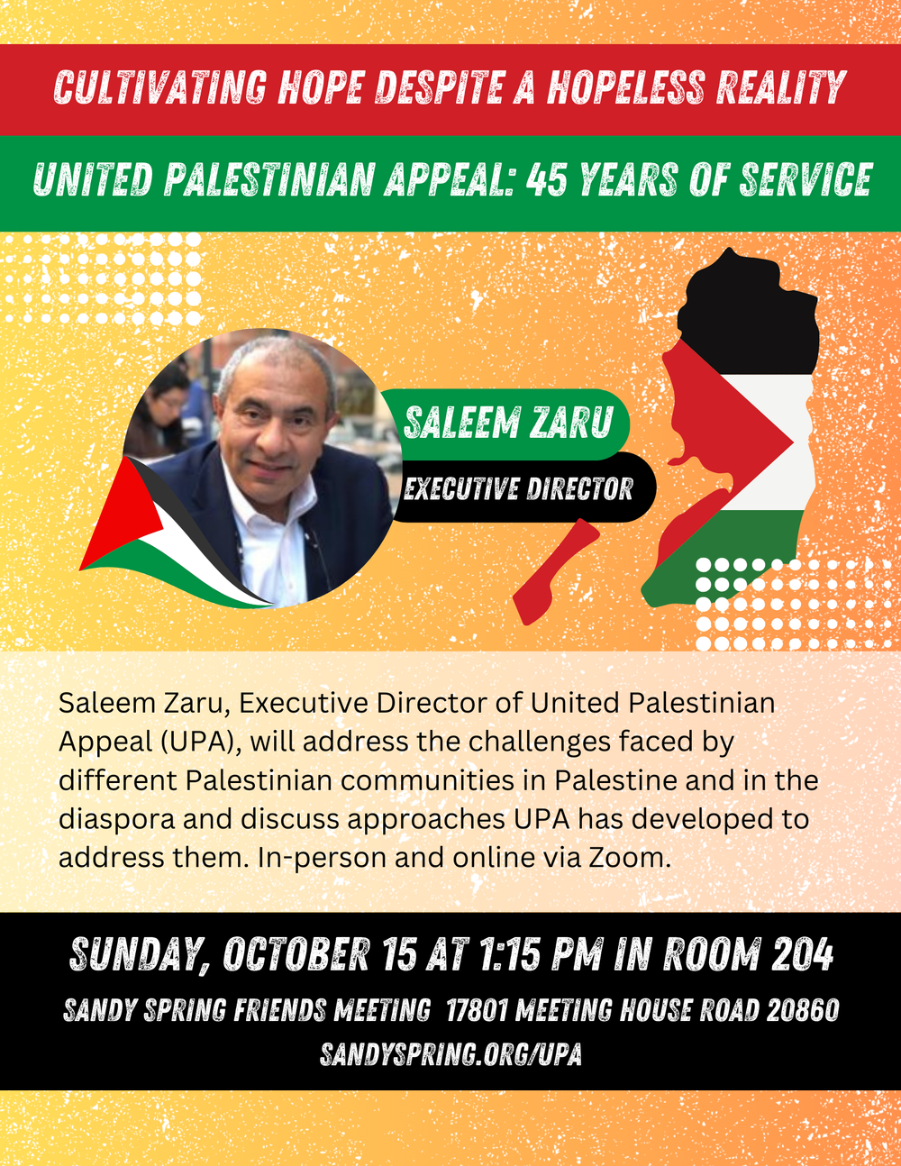 United Palestinian Appeal — Sandy Spring Meeting of the Religious ...