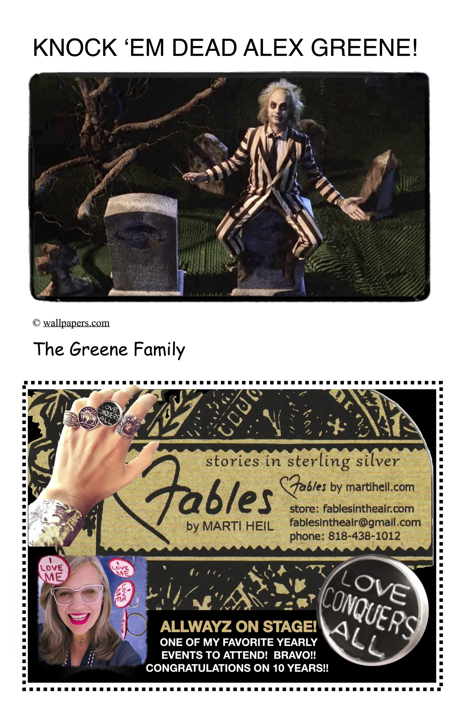 BEETLEJUICE jr Show Program — ALLWAYZ ON STAGE