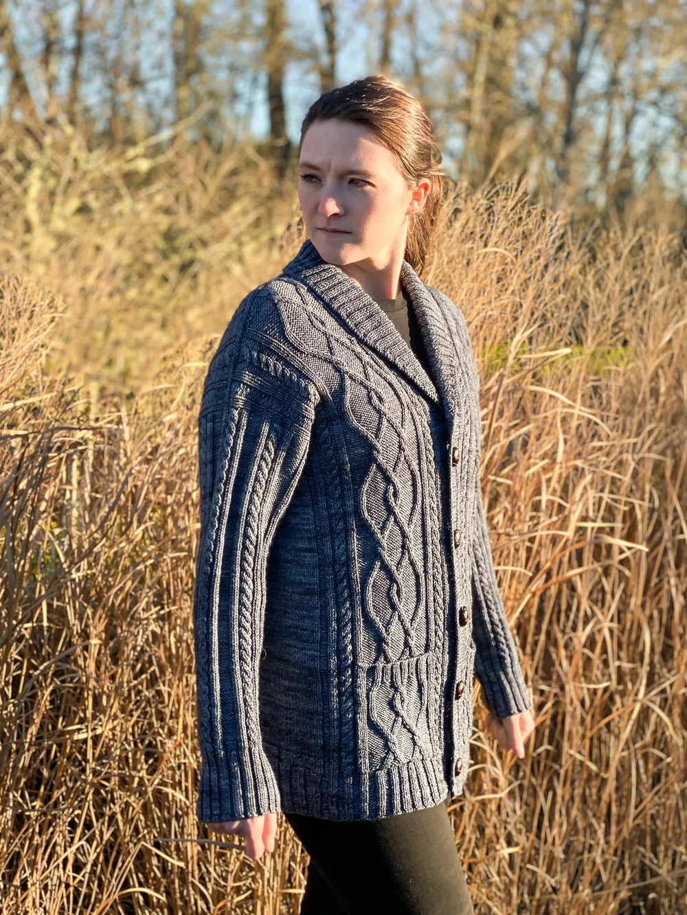 Wool Cable Cardigan Knitting Pattern