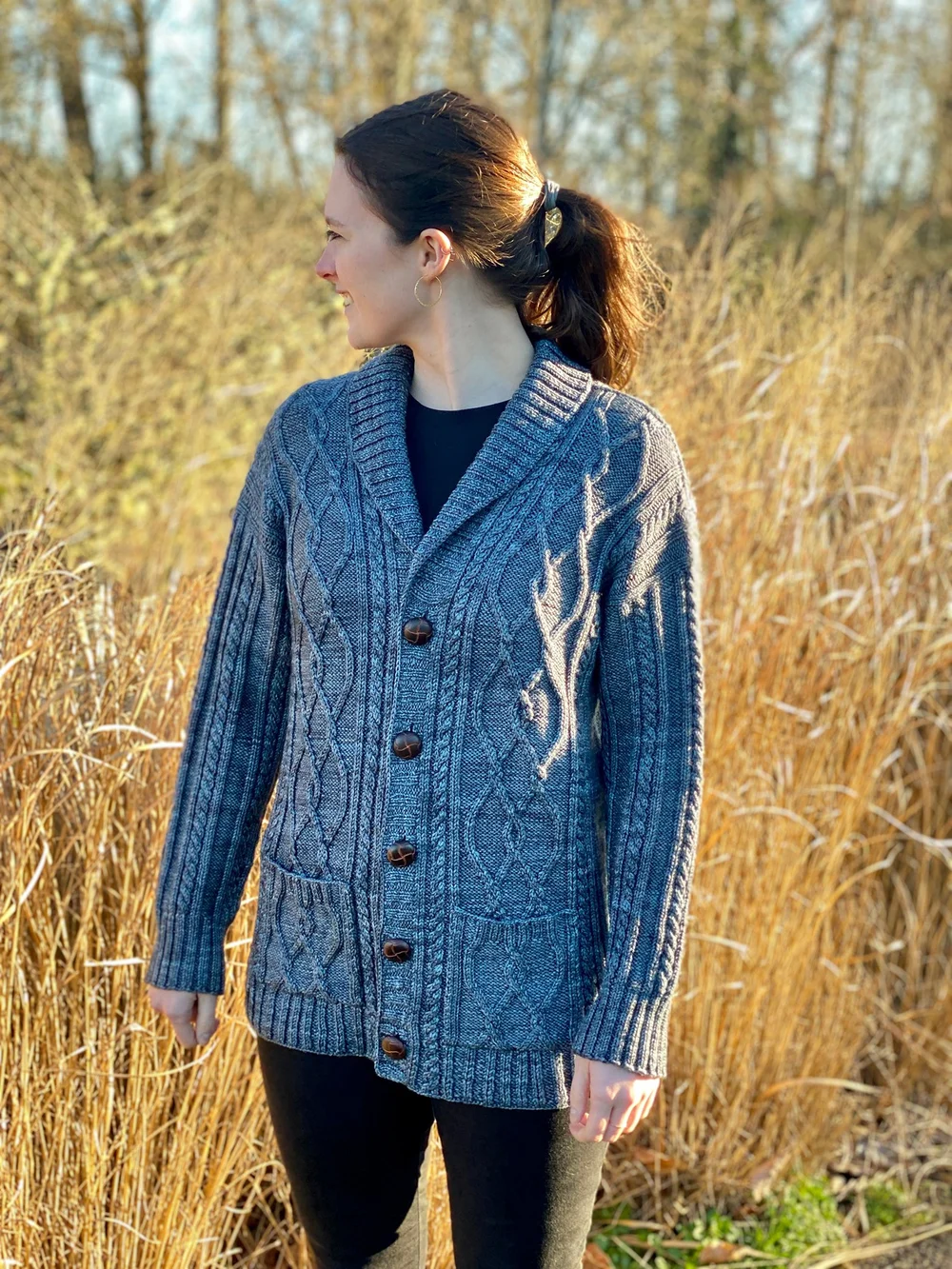 Wool Cable Cardigan Knitting Pattern