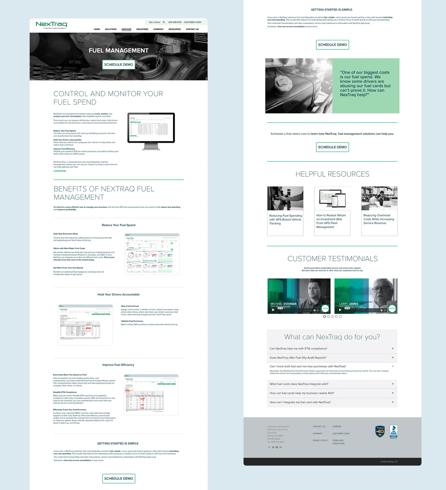 NexTraq Website Redesign — Jasmine Echols Designs
