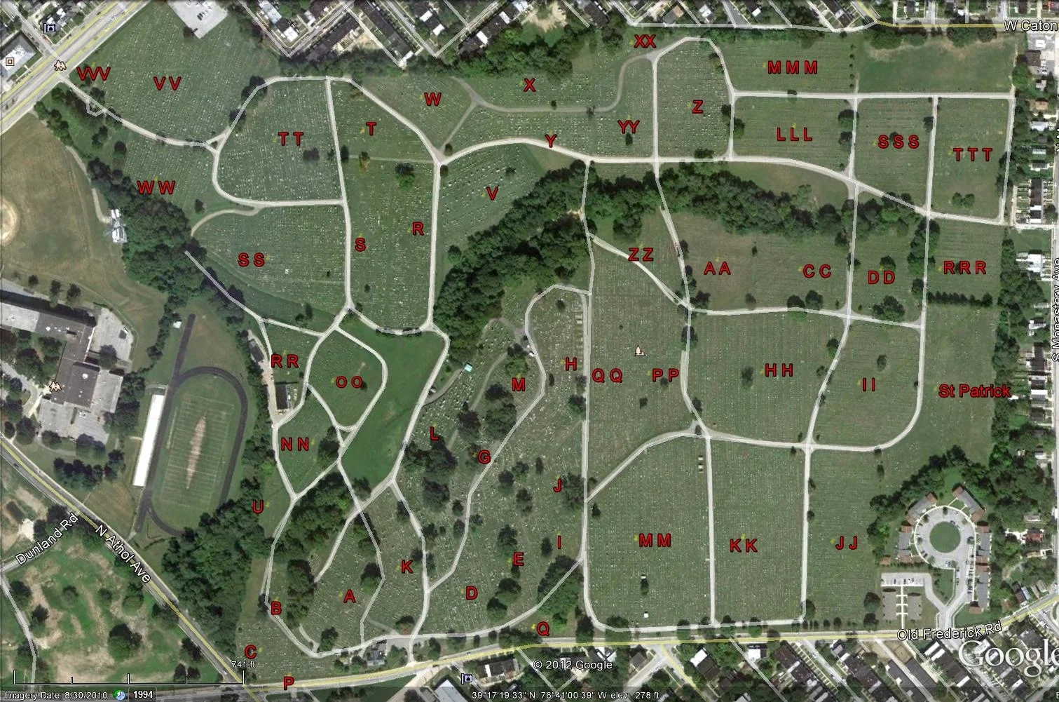 Cemetery Map