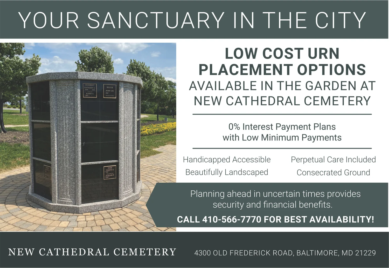 Special Offers - New Cathedral Cemetery
