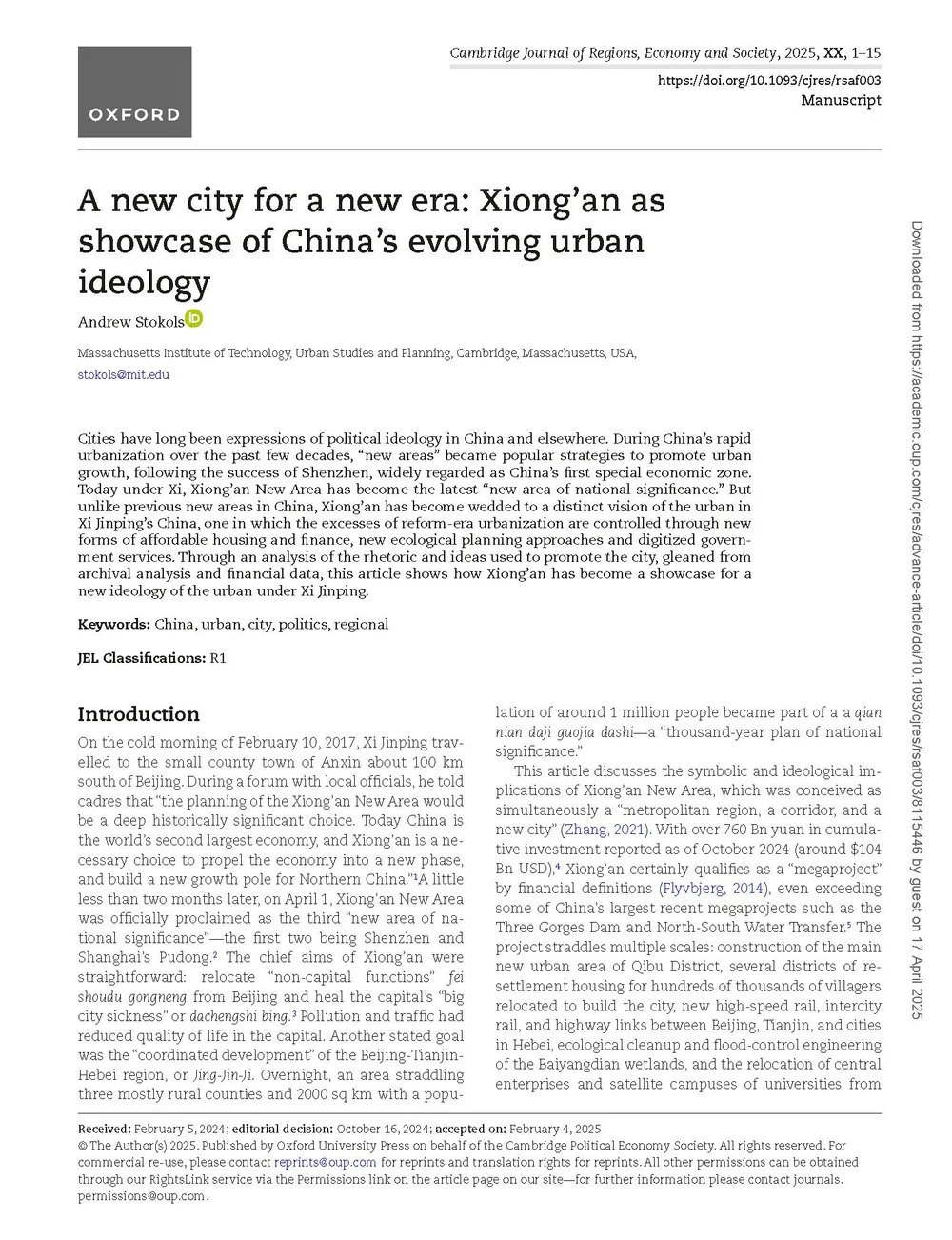 Scholarly Publications — Andrew Stokolss