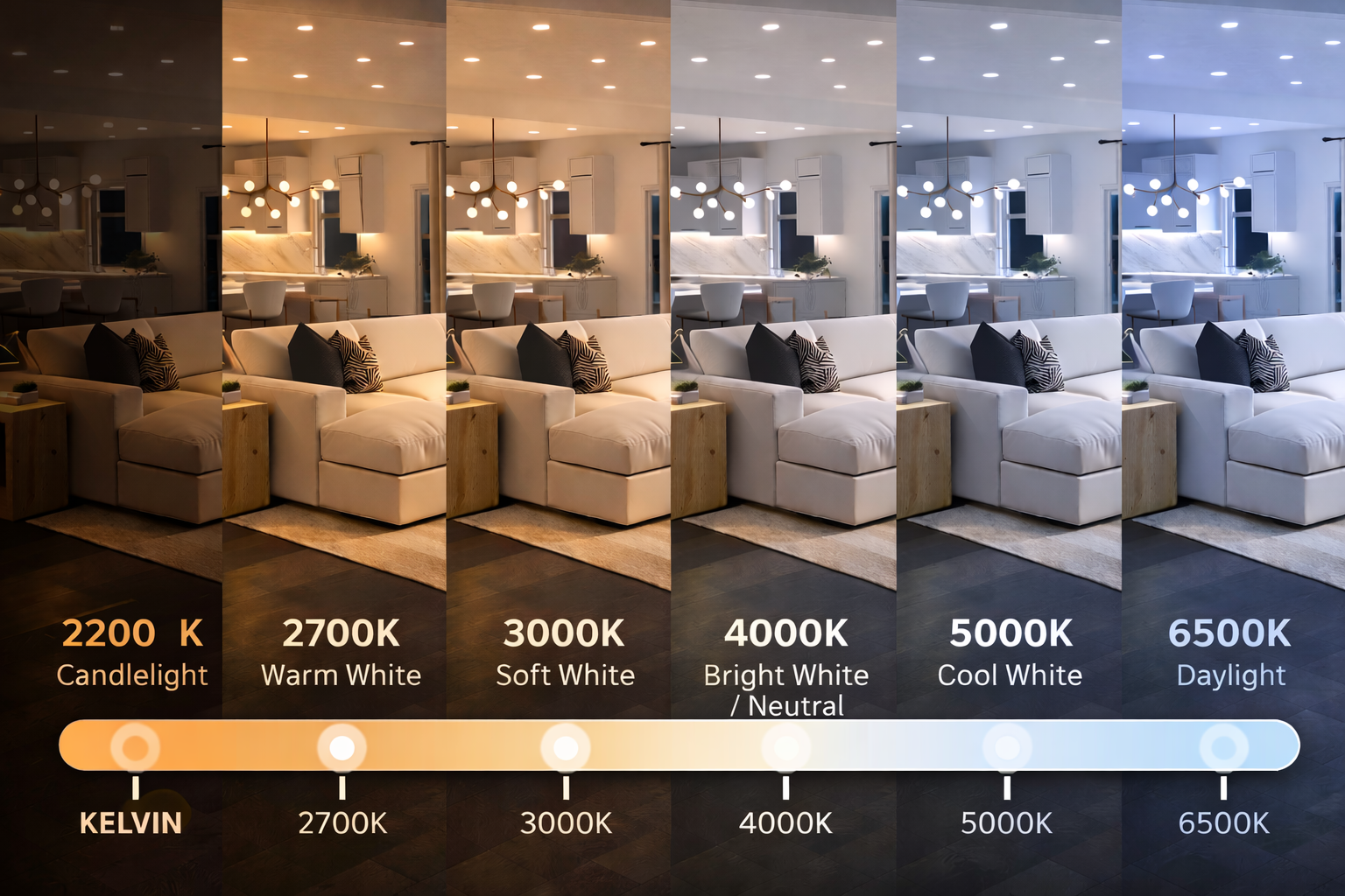 Best Light Bulb Color for Home: Warm vs Cool Lighting Guide — JJones ...