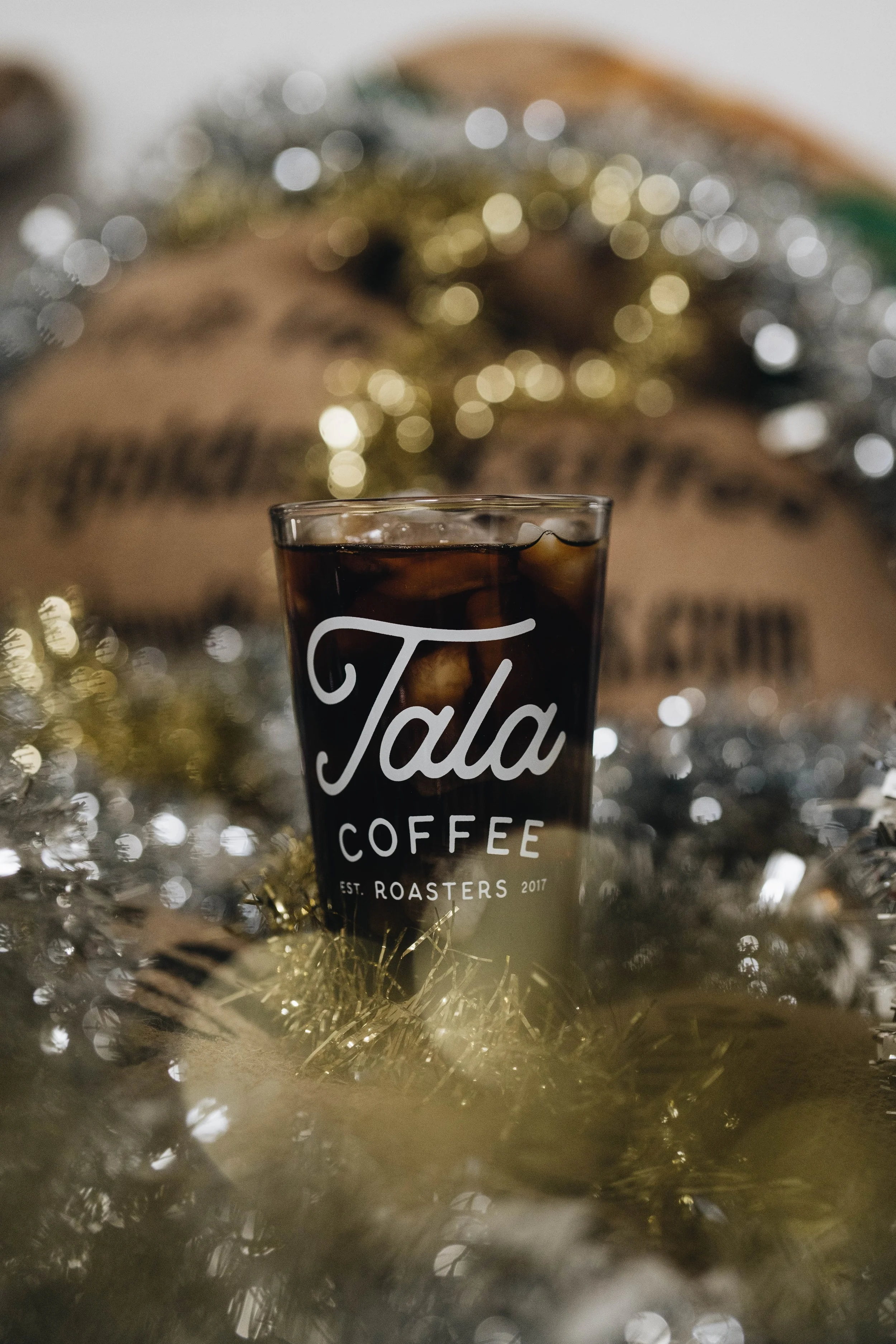 Big Script Pint Glass — Tala Coffee Roasters