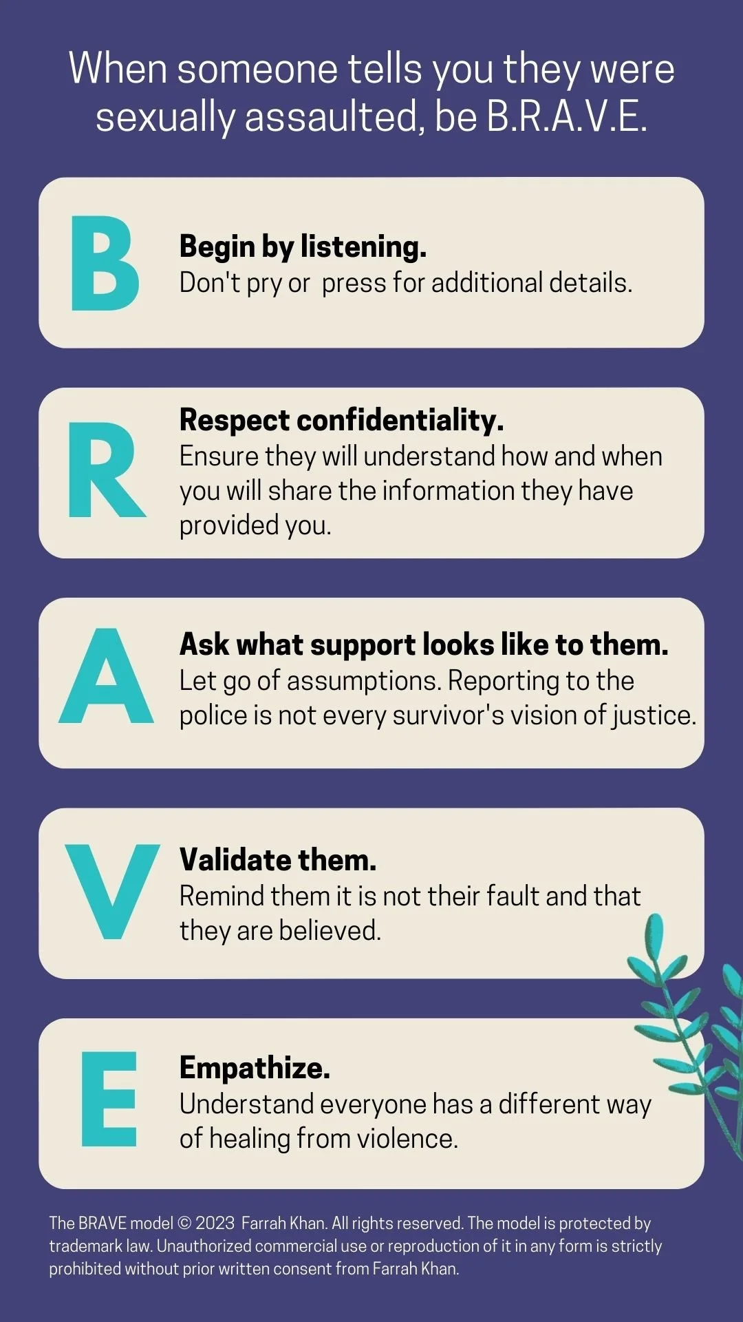 Dealing with Disclosures of Sexual Violence — Farrah Khan