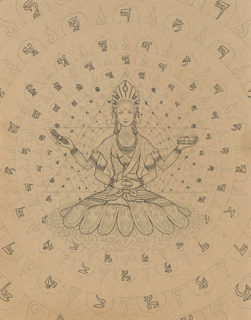 Prajnaparamita Linework — Aeon Sophia Art
