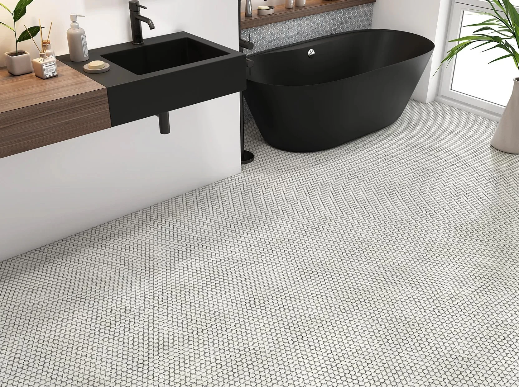 Yenny Round Porcelain Mosaics — Statements Tile
