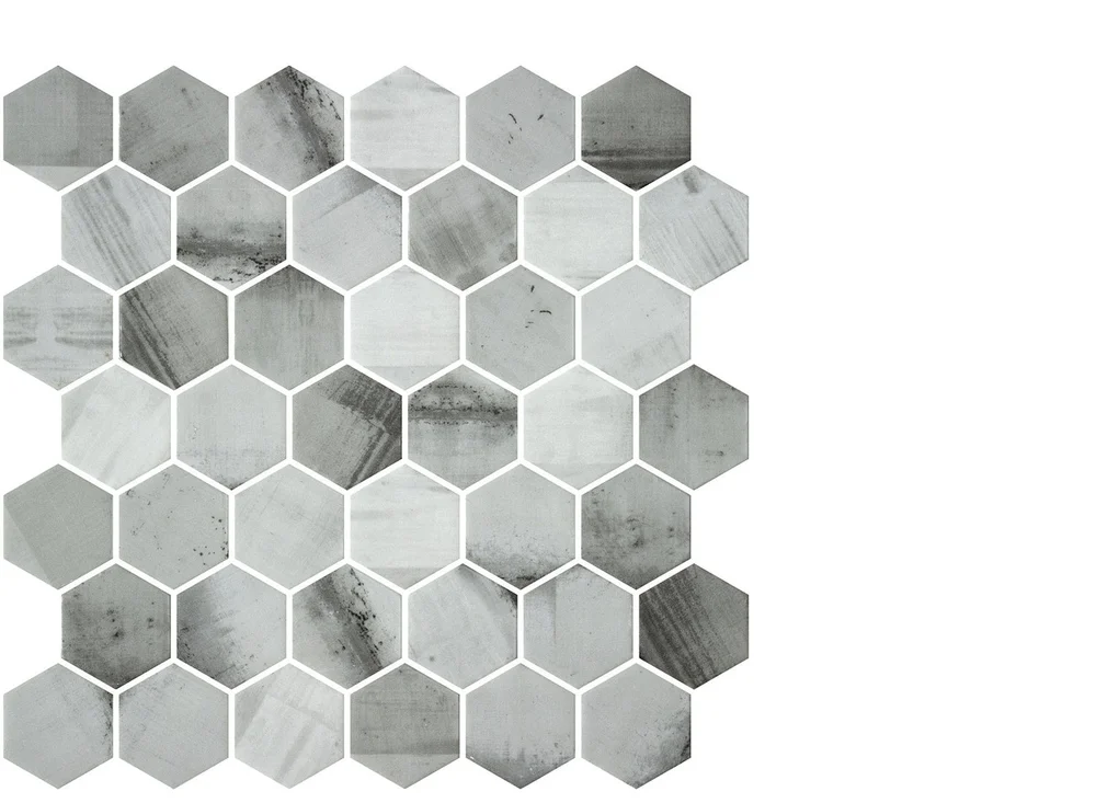 Onix Hex XL Glass Mosaic — Statements Tile