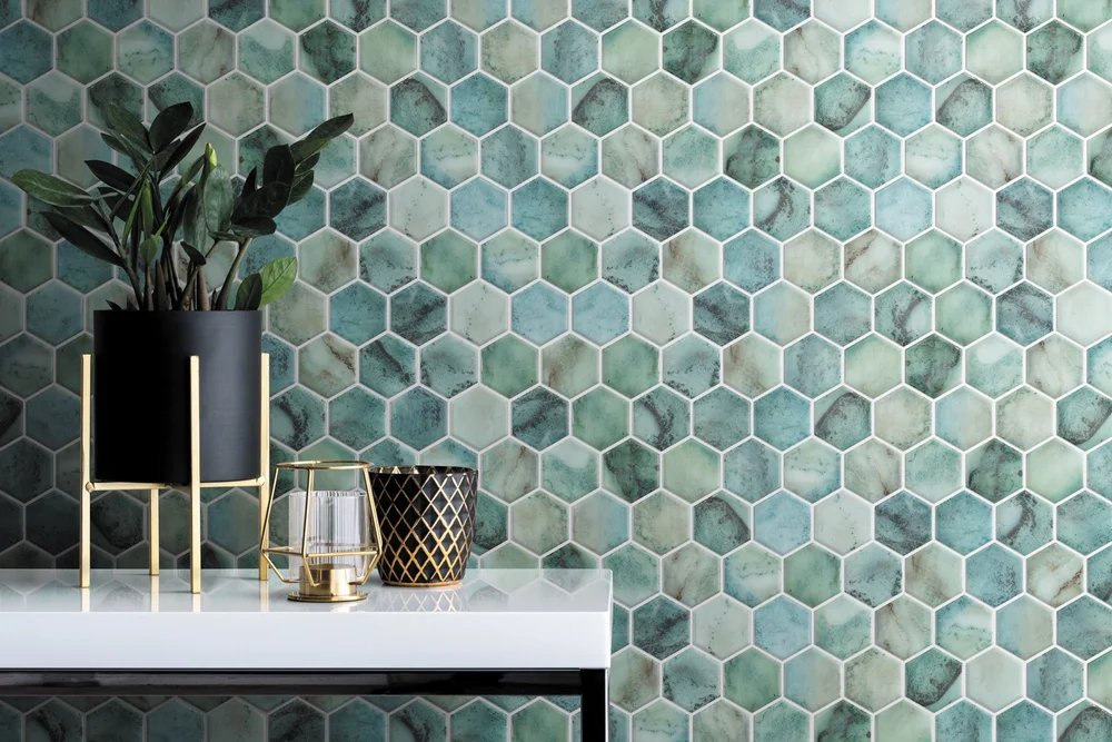 Onix Hex XL Glass Mosaic — Statements Tile