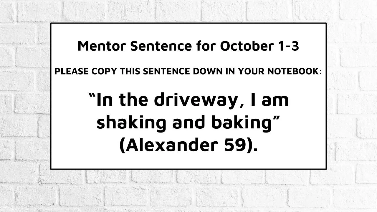 How I Started My Mentor Text Warm-Up Routine — WRITING MINDSET