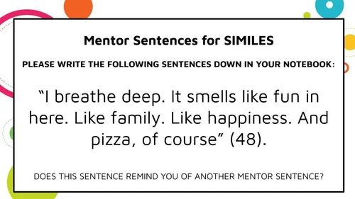Using Mentor Texts to Teach Similes in Writing — WRITING MINDSET