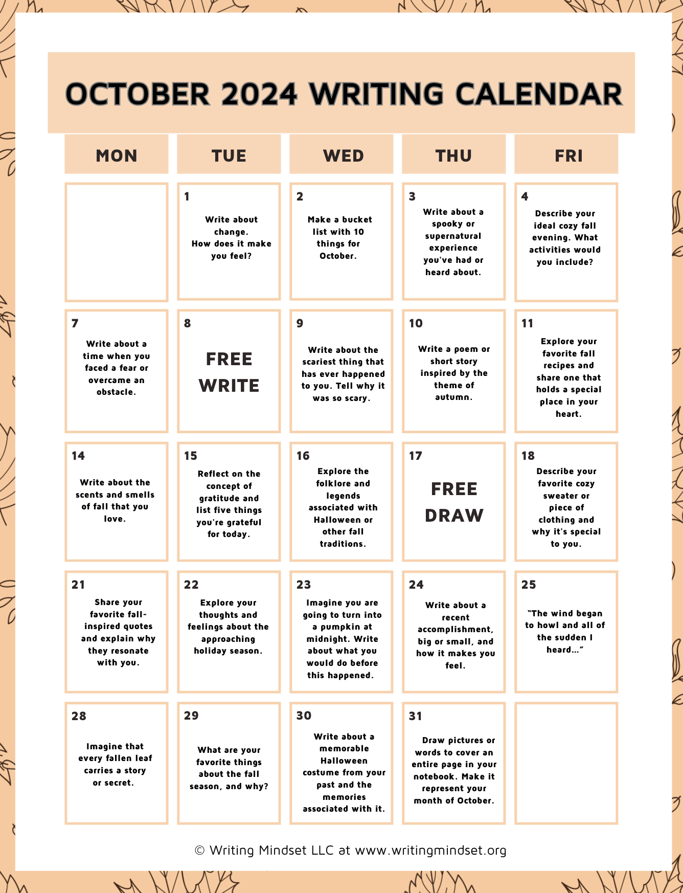 Free Downloads — WRITING MINDSET