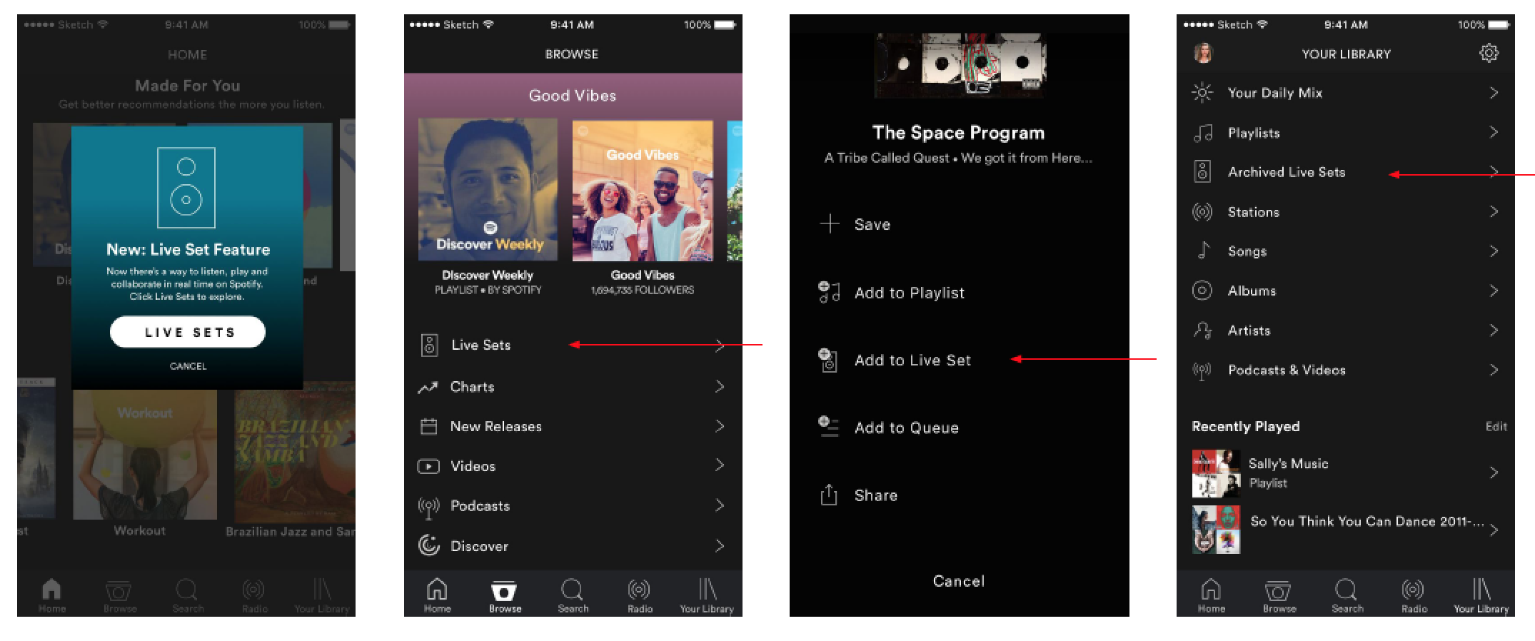 Spotify UX | UI App Design — Taz Design Studio