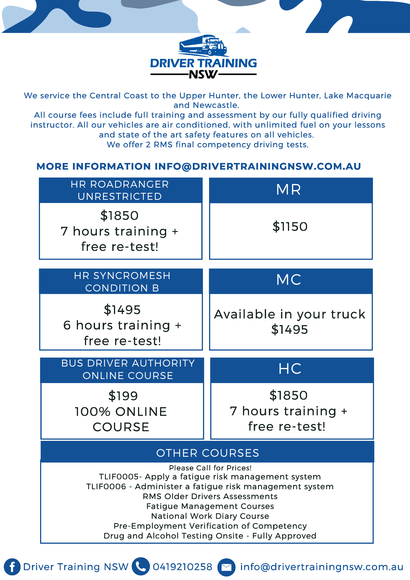 Overview & Prices — Driver Training NSW